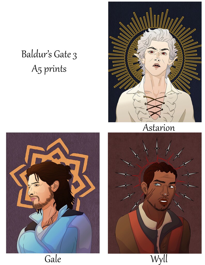 Baldur's Gate 3 Origin Cast Portraits - Etsy