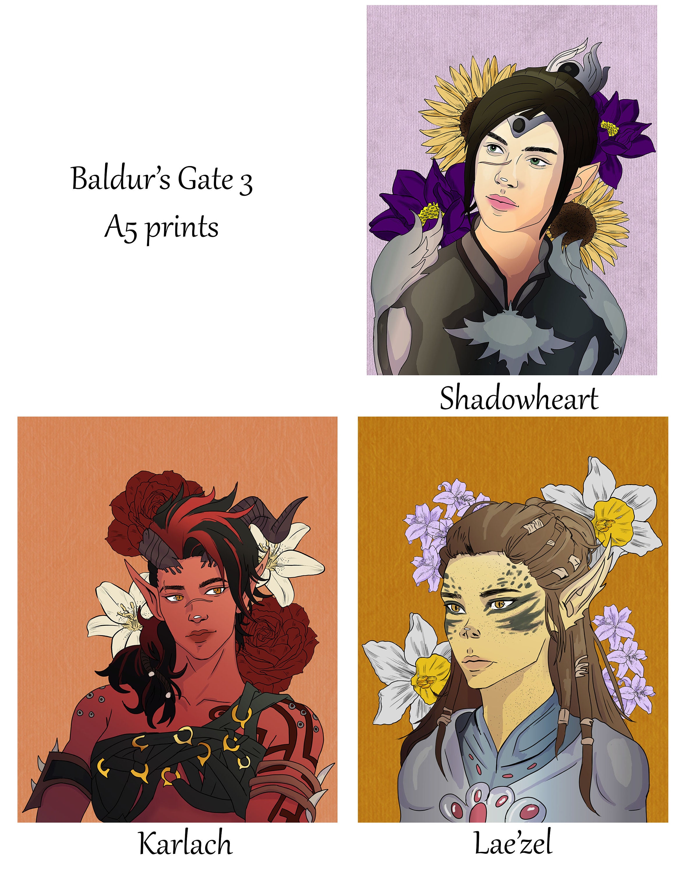 Baldur's Gate 3 Origin Cast Portraits - Etsy