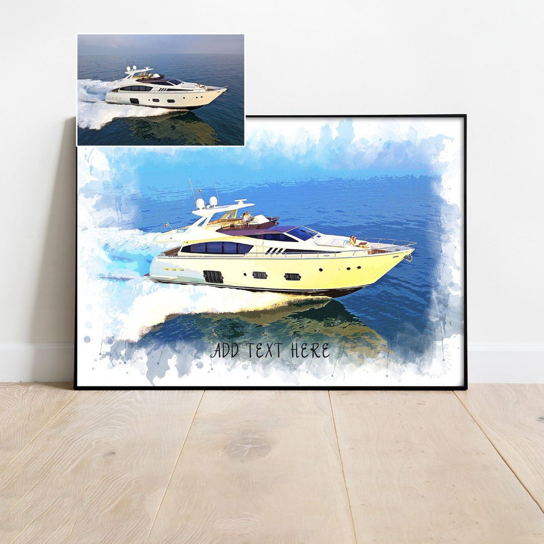 Custom Boat Portrait, Custom Boat Painting, Custom Boat Picture, Custom ...