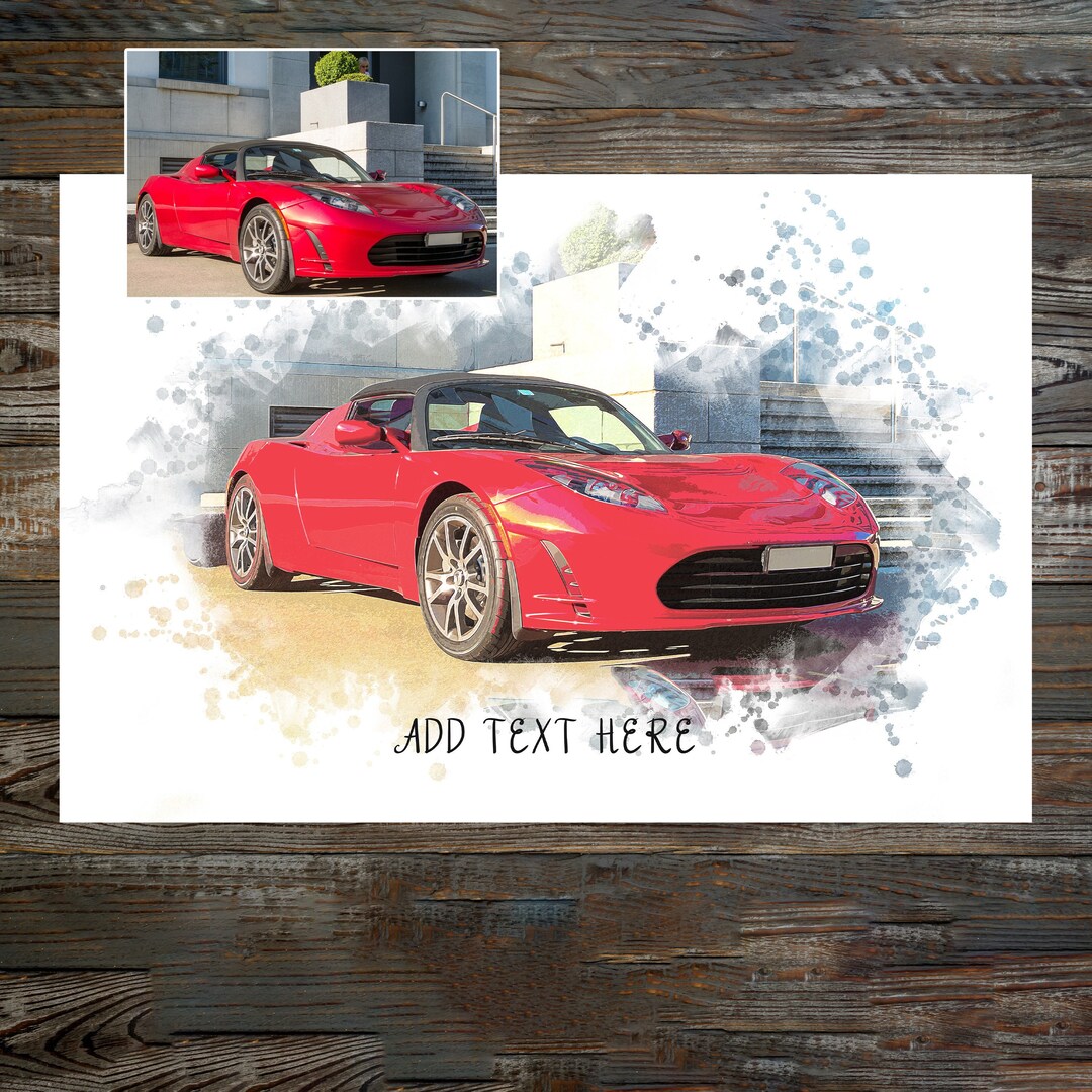 Custom Super Car Portrait Home Decor, Unique Gift for Car Lovers ...