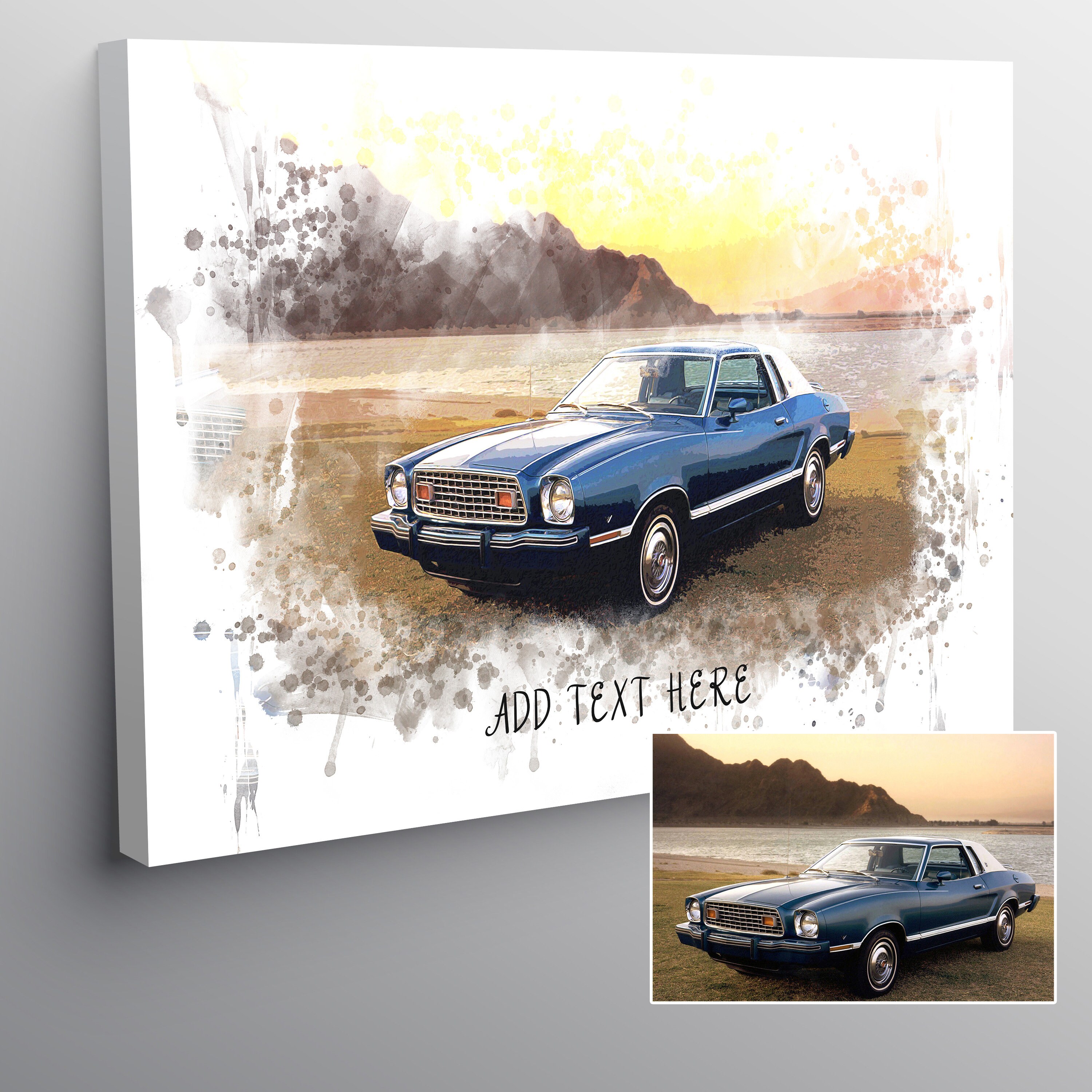 Custom Car Portrait From Photo Watercolor Portrait From Car - Etsy