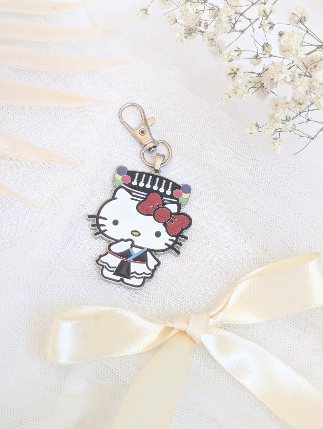 Hello Kitty Sanrio Keychain Hmong Inspired - Etsy