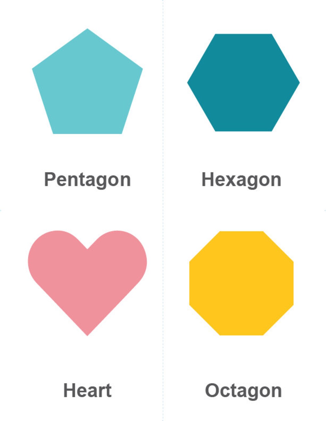 Printable Shape Flashcards, Montessori Materials, Baby First Words - Etsy