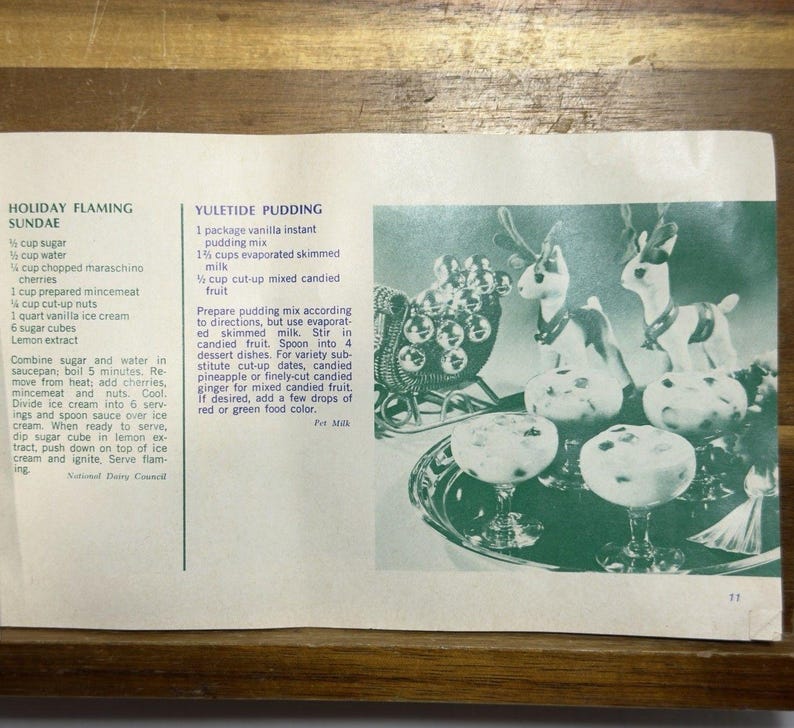 Vintage Treasury of Christmas Ideas Booklet Mid Century Holiday Recipes ...