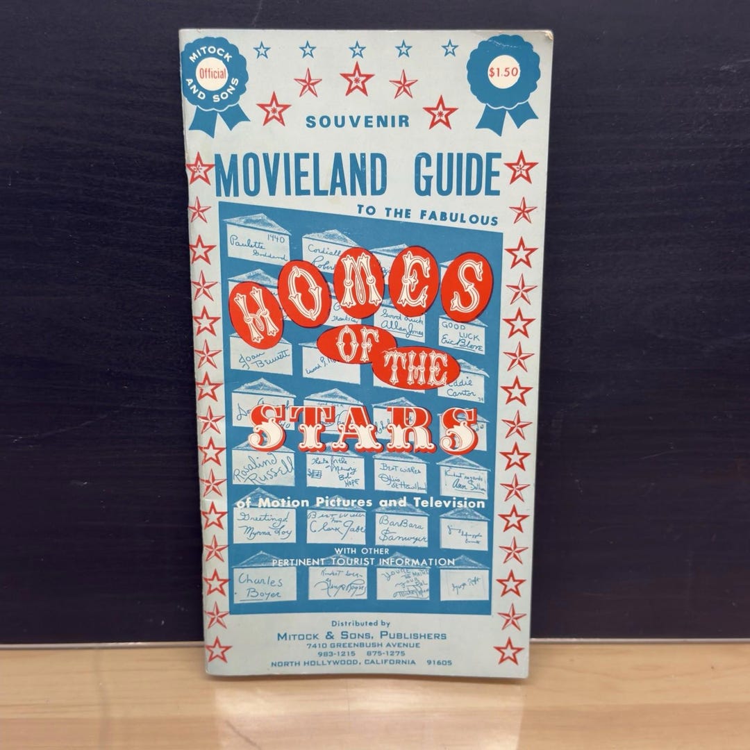 1969 Movieland Guide Homes of the Stars Hollywood Map Book Vintage ...