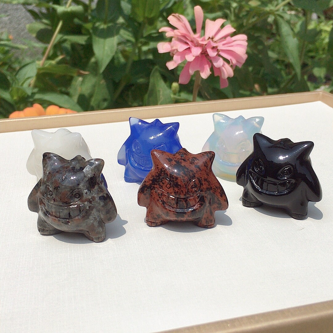 1.2natural Quartz Crystal,gengar Carved,crystal Quartz,head-carved,home ...