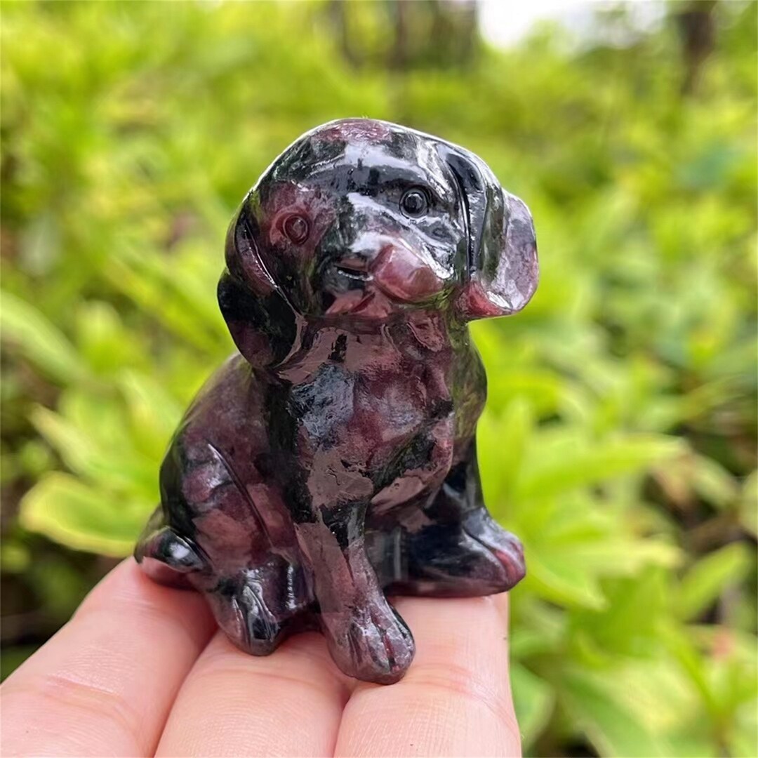 2.2 Natural Quartz Crystal Carved Dog, Crystal Quartz,head Carved ...