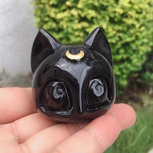 2natural Quartz Crystal,cat Carved,crystal Quartz,head-carved,home ...