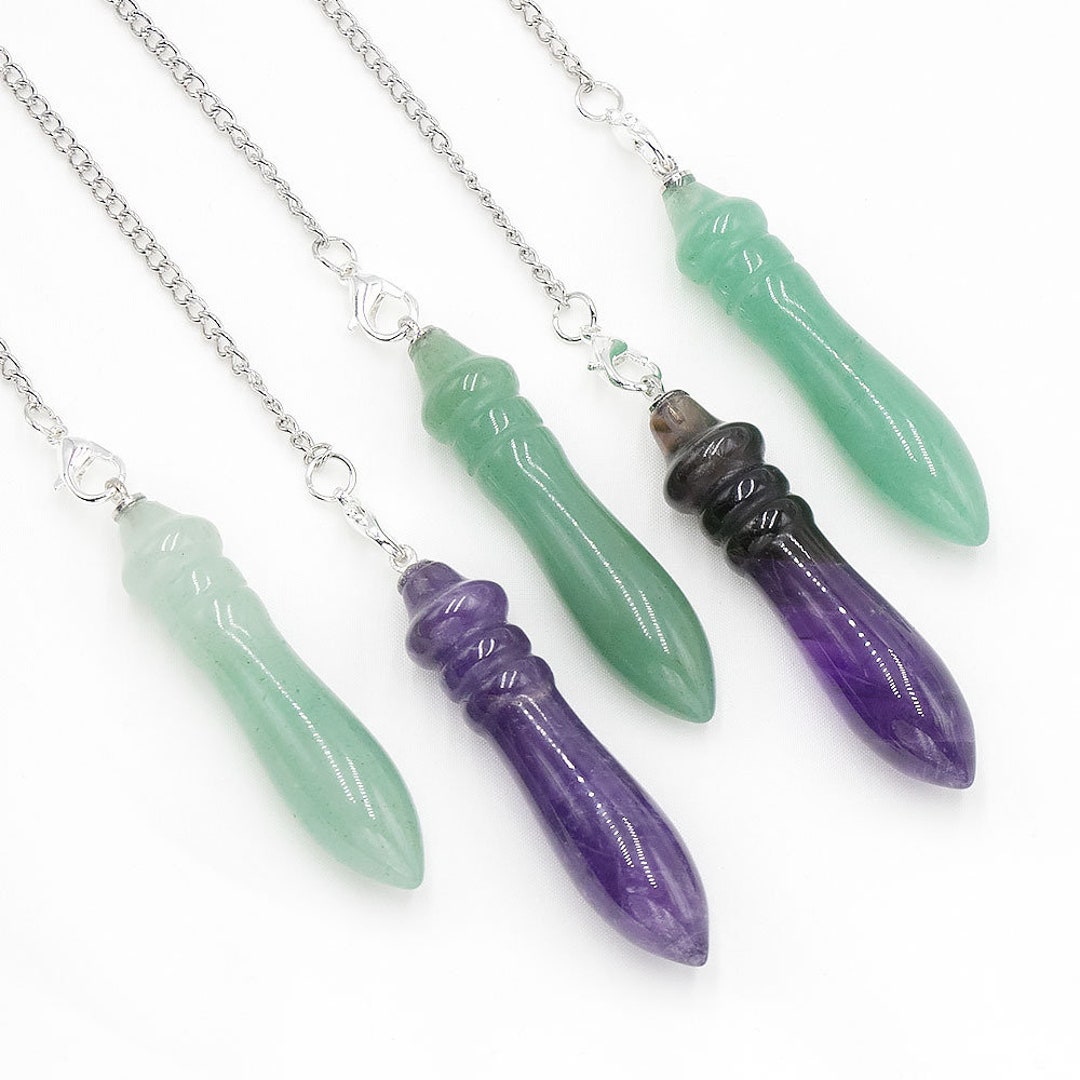 Natural Crystal Pendulum,bullet Pendulum, Healing Pendant, Dowsing ...