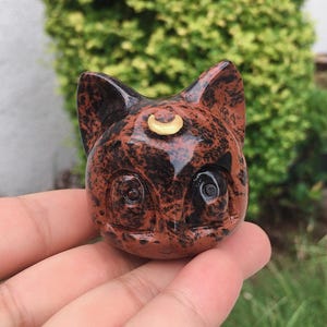 2natural Quartz Crystal,cat Carved,crystal Quartz,head-carved,home ...