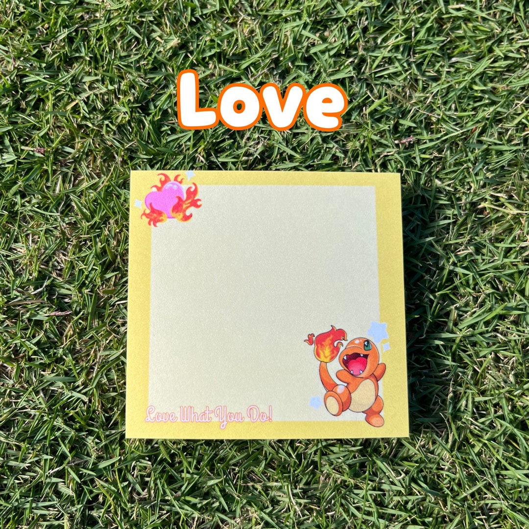 Charmander Memo / Pokemon Post-it Note / Kawaii Stationery / Notepad - Etsy
