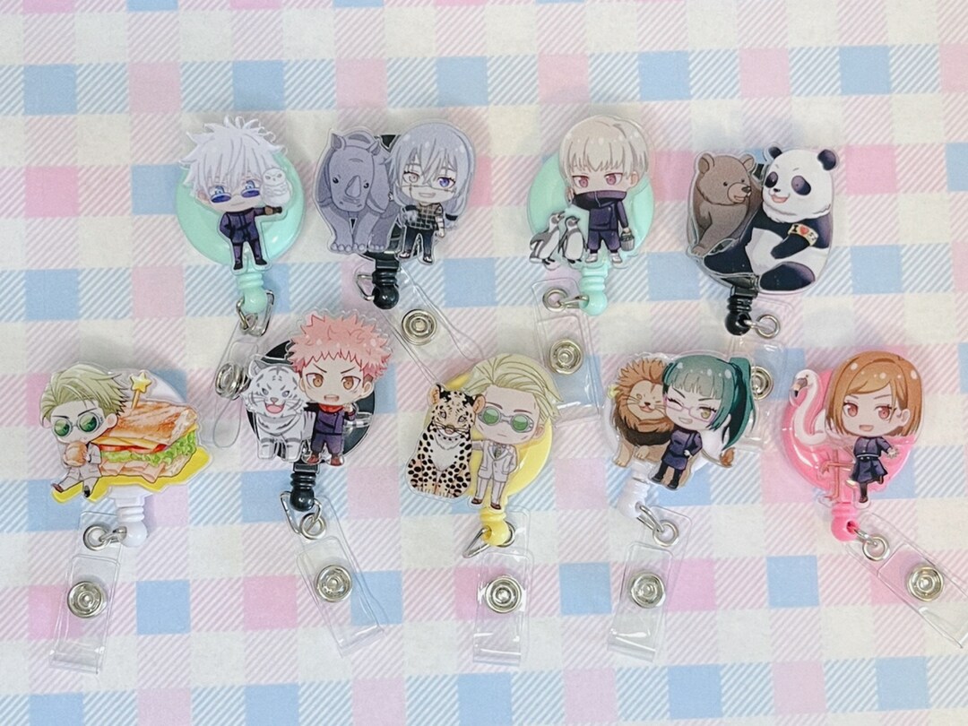 Jujutsu Kaisen Badge Reel / Belt Clip ID Holder / Jjk Chibis - Etsy