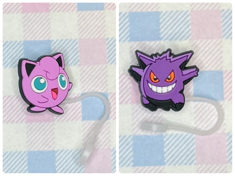 Kawaii Silicone Straw Topper / Pokemon Straw Cap / Anime Straw Cover - Etsy