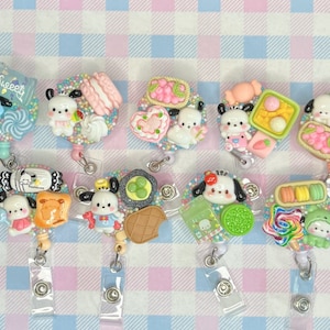 Kawaii Belt Clip Badge Reel / Cute ID Holder White Dog - Etsy