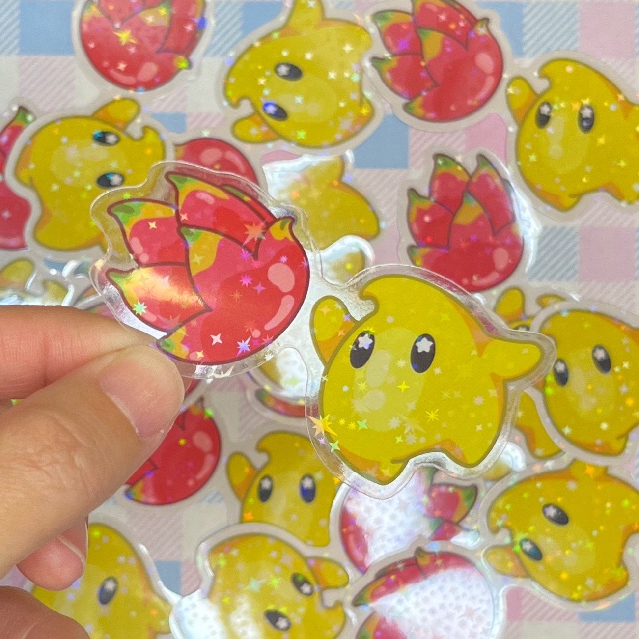 Luma Mario Holographic Sticker / Foodie Sticker - Etsy