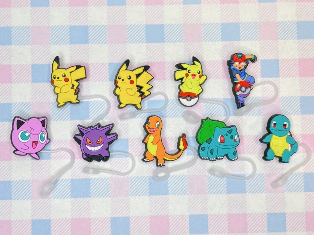 Kawaii Silicone Straw Topper / Pokemon Straw Cap / Anime Straw Cover - Etsy