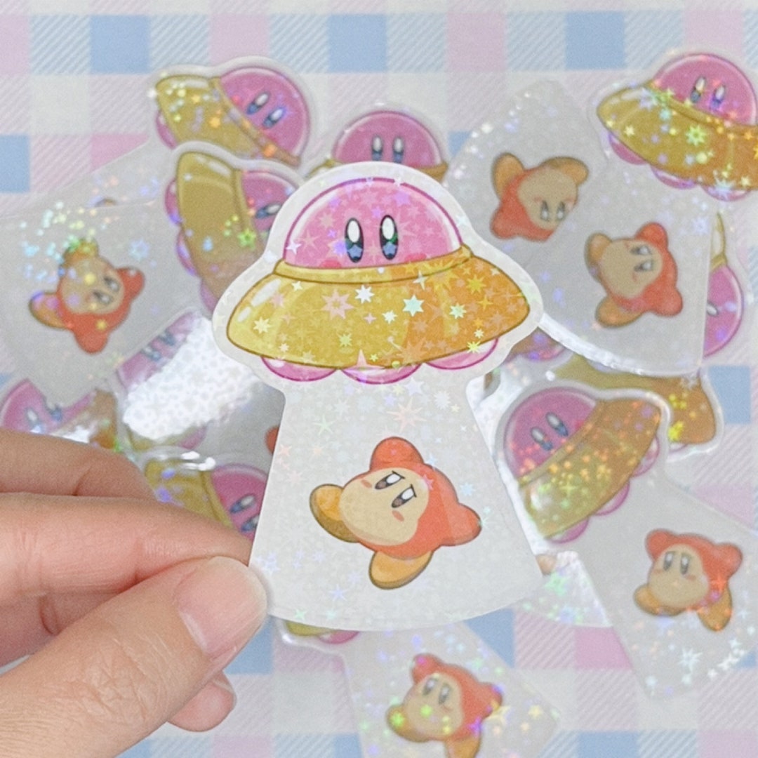Clear Waterproof Sticker / Kawaii Sticker / Kirby Poyo - Etsy