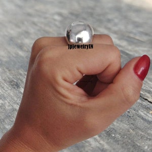 Silver Dome Ring Chunky Dome Stackable Chunky Silver Ring, Statement ...