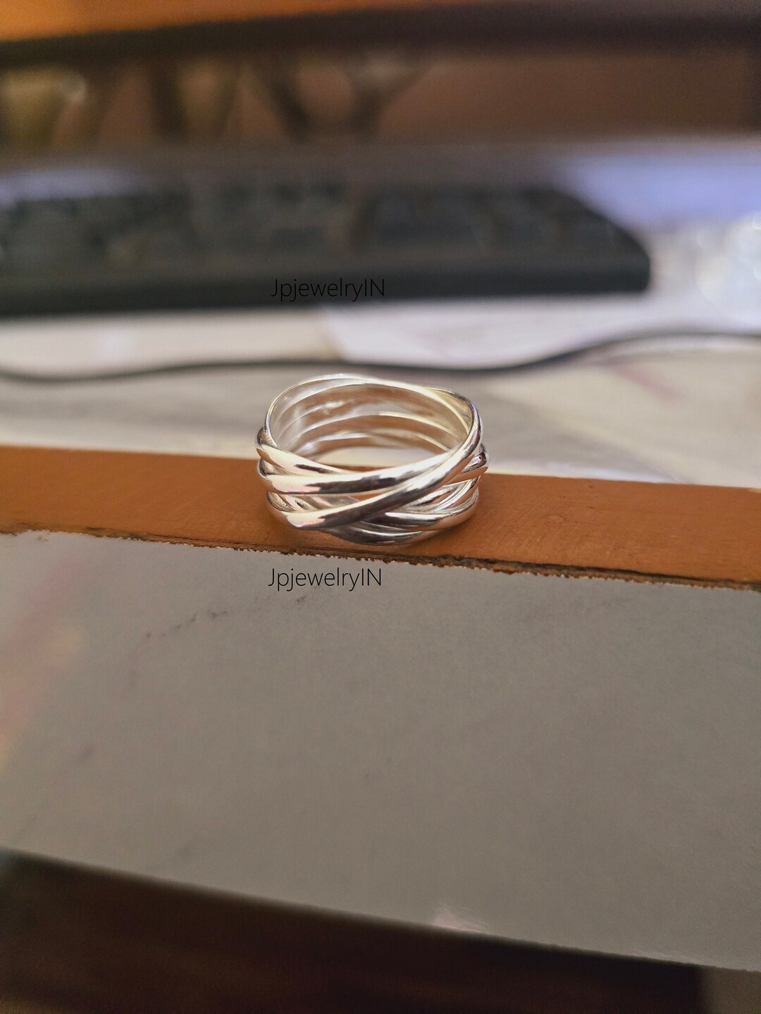 Multi Band Rolling Ring, Intertwined Ring, 925 Sterling Silver Ring ...