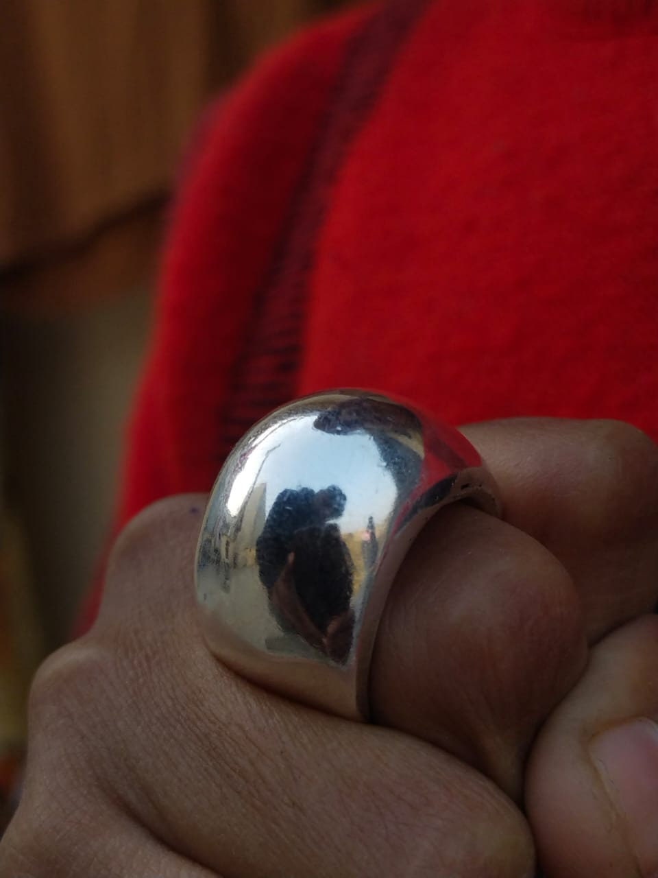 Silver Dome Ring Chunky Dome Stackable Chunky Silver Ring - Etsy