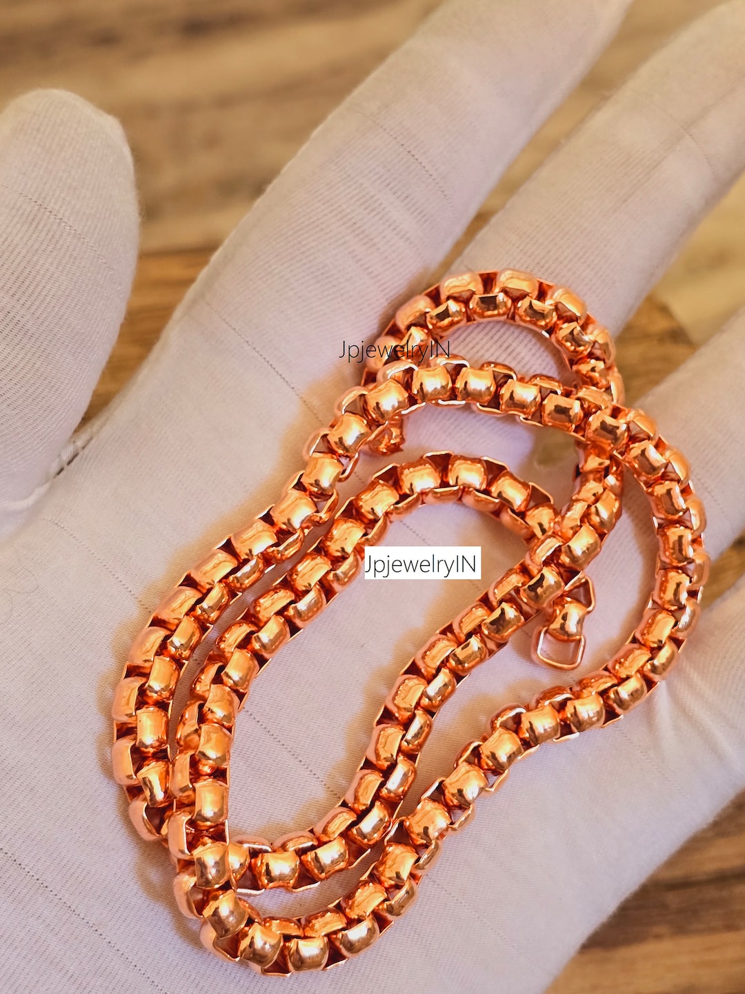 Pure Copper Chain Necklace, Pure Copper Flower Chain, Solid Copper ...