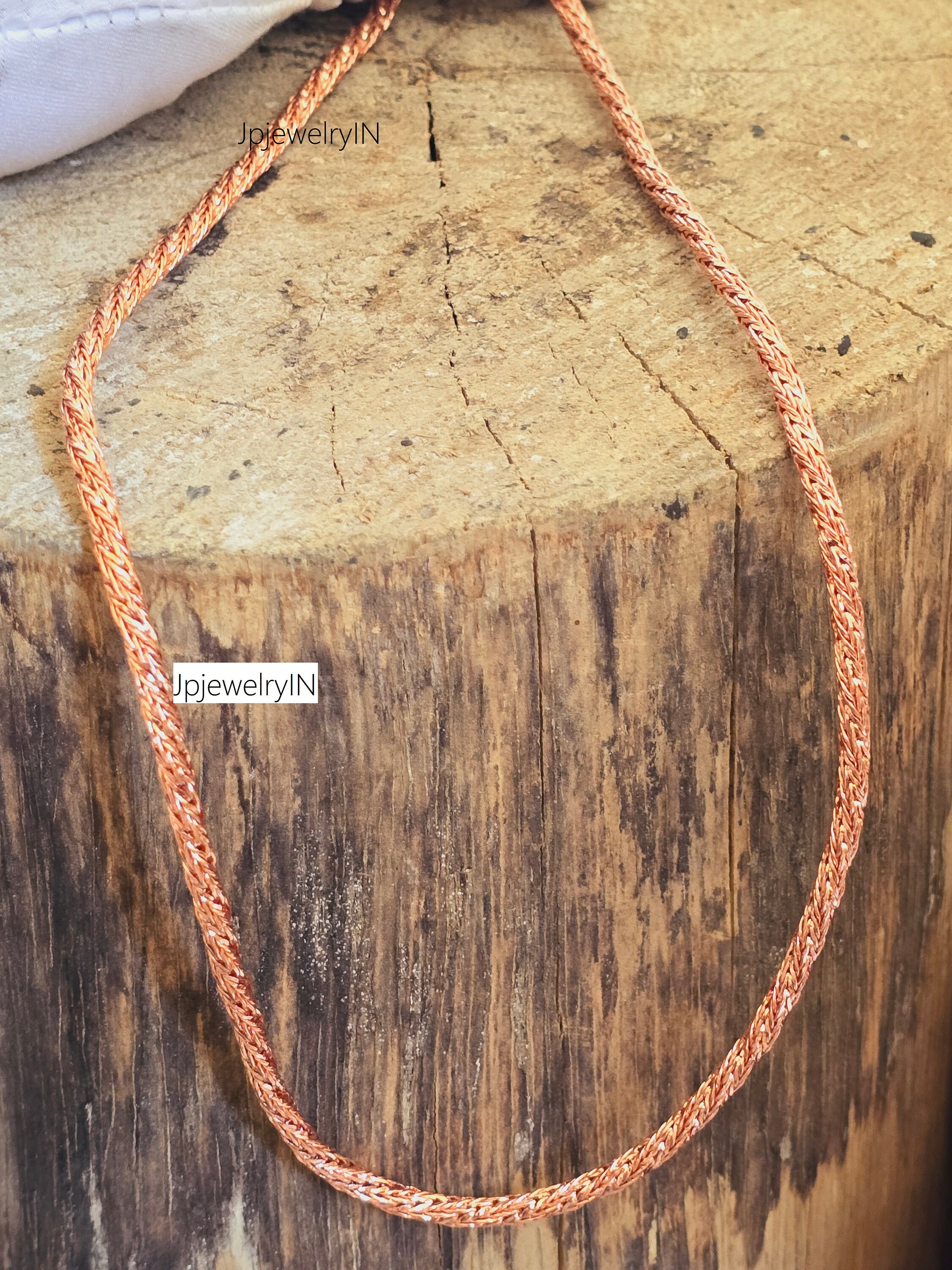 Pure Copper Chain Necklace, Pure Copper Flower Chain, Solid Copper ...