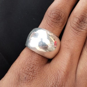Silver Dome Ring Chunky Dome Stackable Chunky Silver Ring, Statement ...
