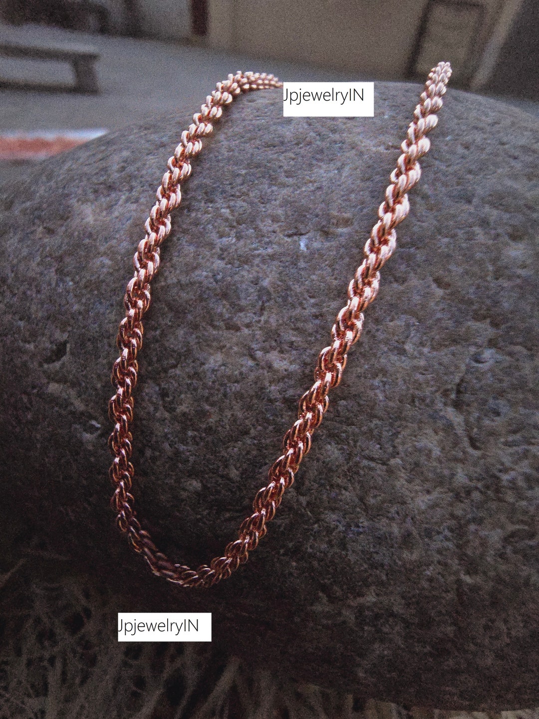 Pure Copper Chain Necklace, Pure Copper Twisted Rope Chain, Solid ...