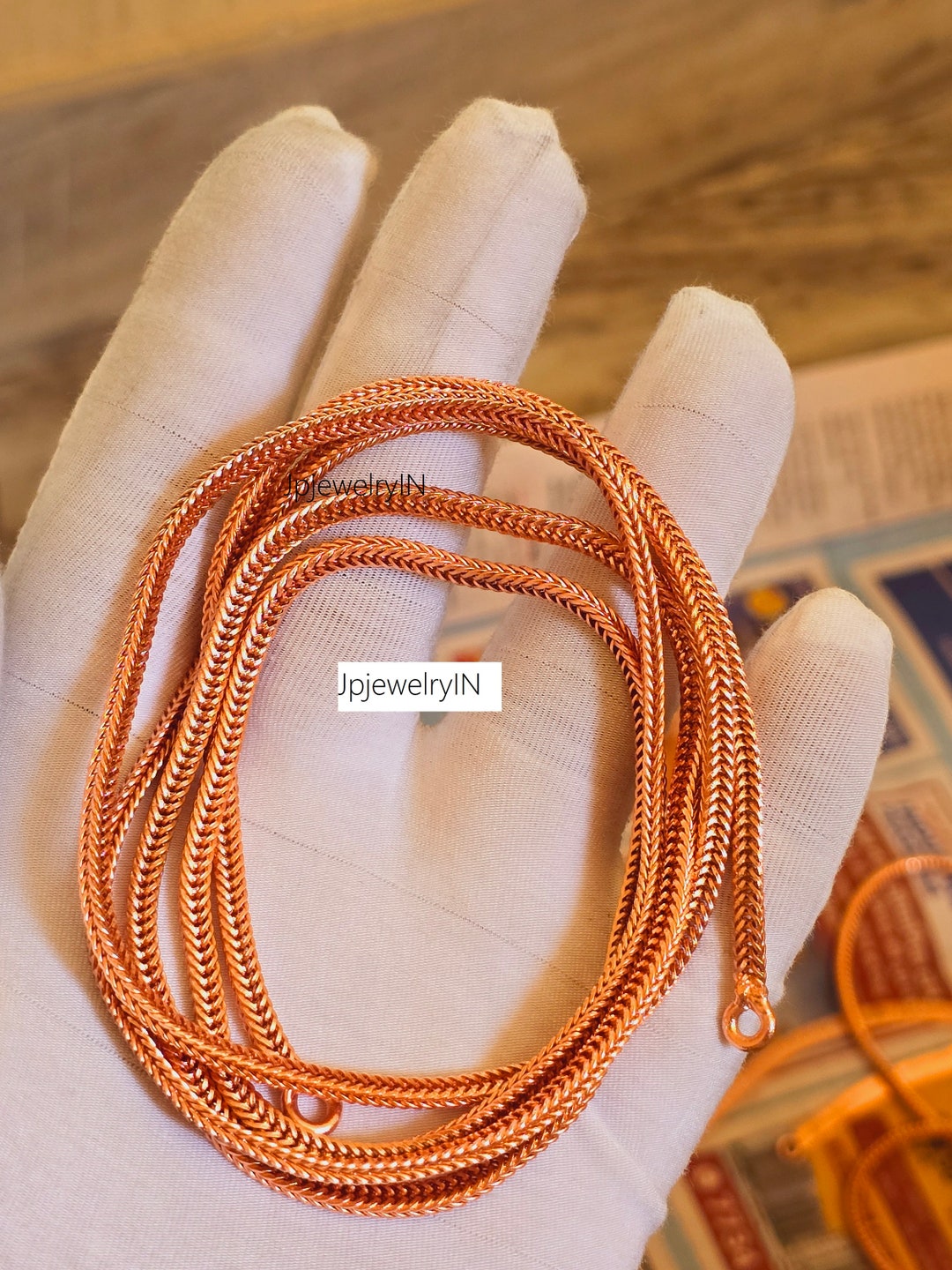 Pure Copper Chain Necklace, Pure Copper Flower Chain, Solid Copper ...