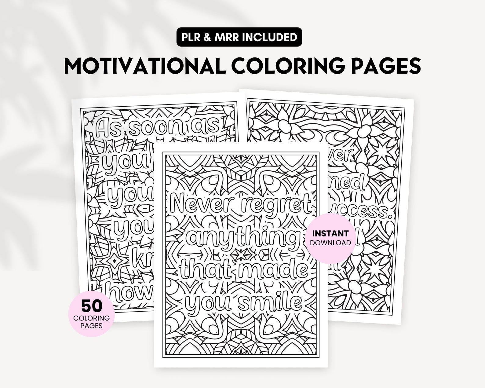 MRR Motivational Coloring Pages, PLR Coloring Pages, PLR Coloring ...