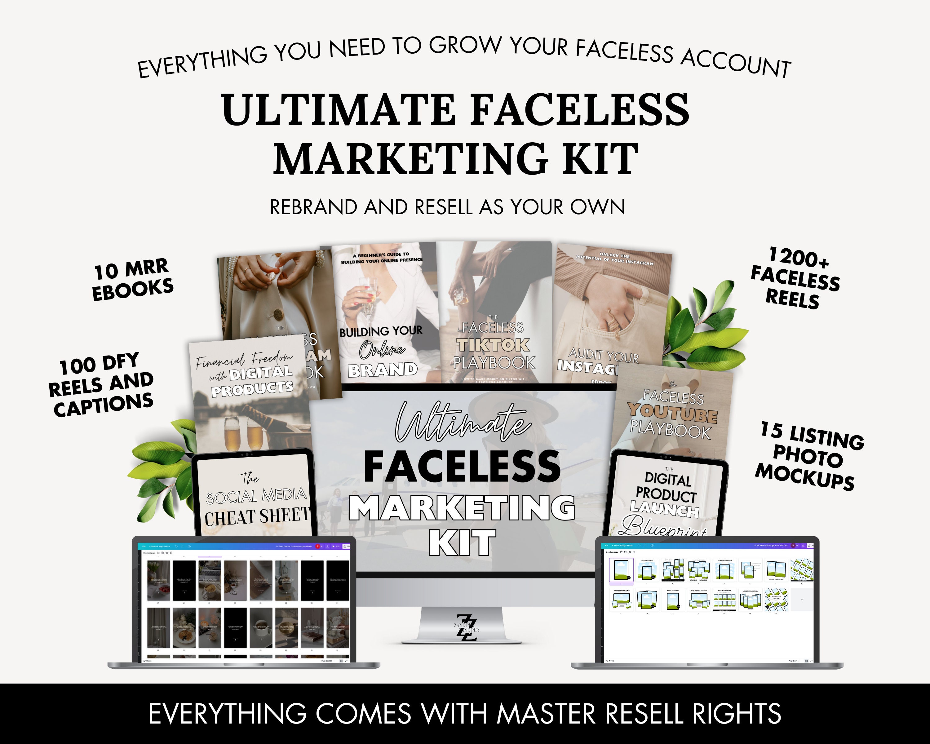 Ultimate Faceless Marketing Kit With Master Resell Rights, Digital ...