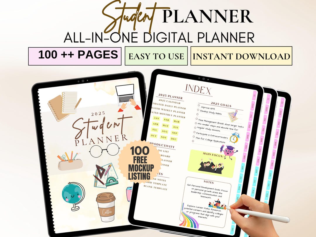 All-in-one Student Digital Planner 2024,2025,goodnotes,notability,study ...