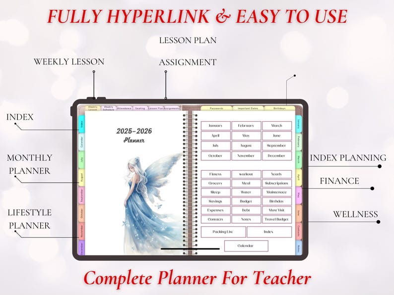 2025-2026 Digital Teacher Planner: Ultimate Academic Organizer (PDF) - Etsy
