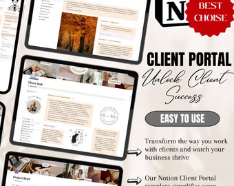 Notion Template Client Portal, Project Planner, Client Dashboard Project Tracker Onboarding ...