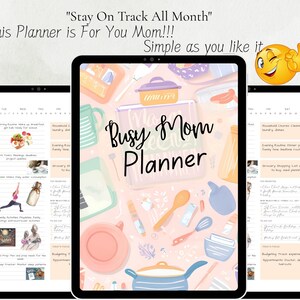 Busy Mom Digital Planner 2025 for Goodnotes | Meal, Budget & Self-care ...