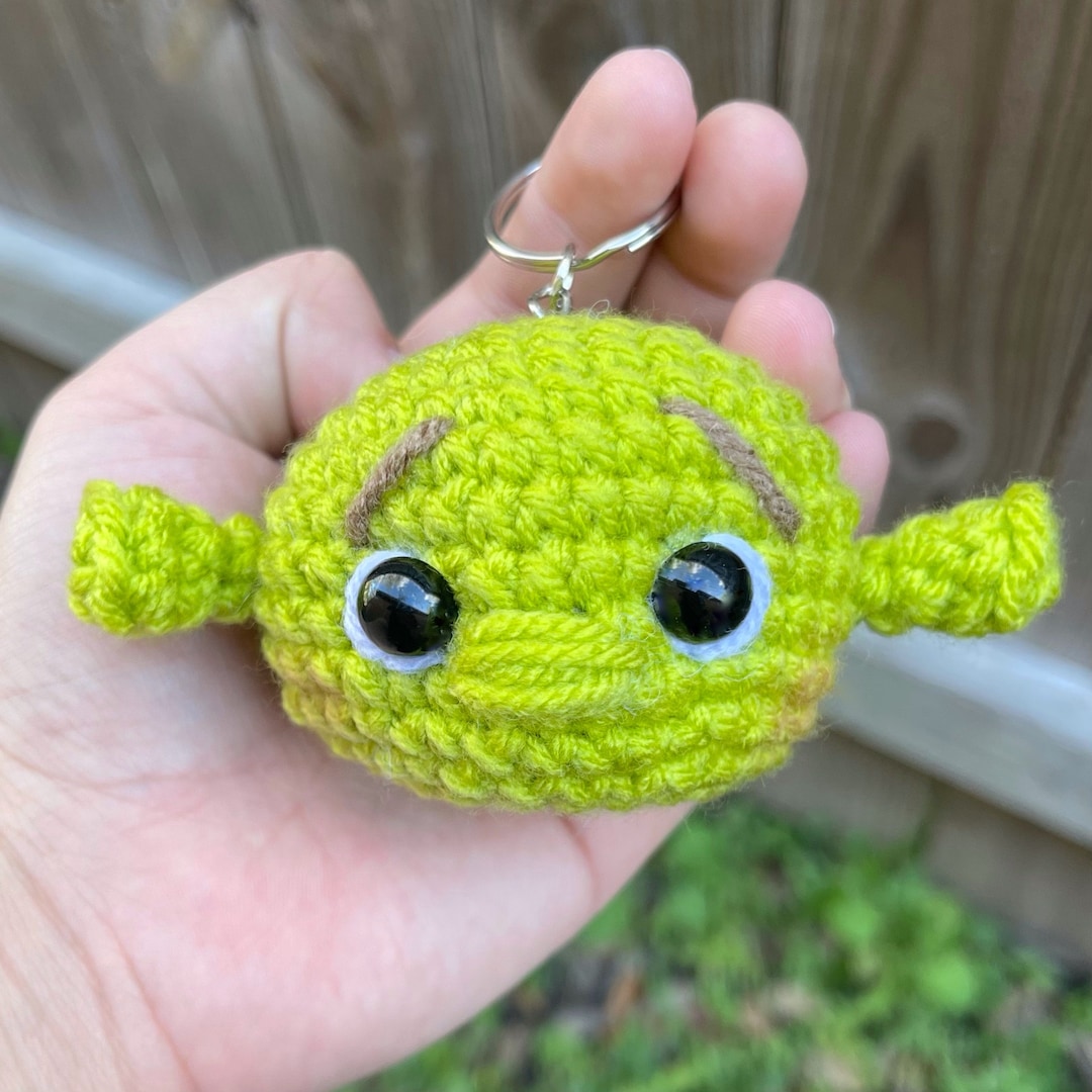 Shrek Mini Amigurumi Crochet Keychain - Etsy