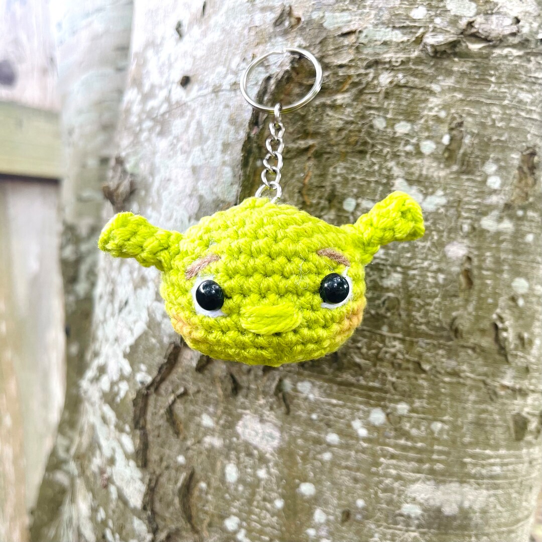 Shrek Mini Amigurumi Crochet Keychain - Etsy