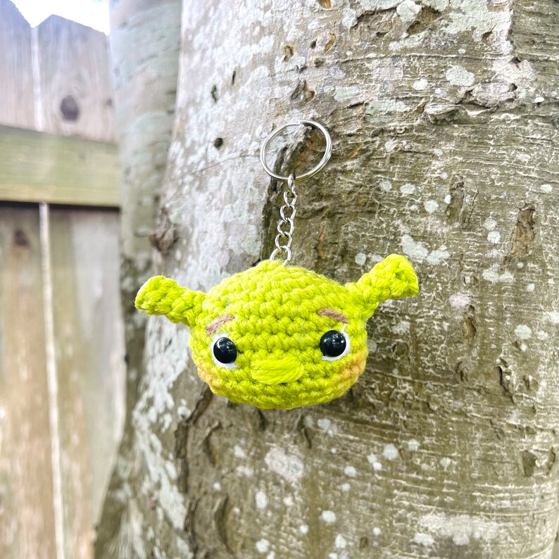 Shrek Mini Amigurumi Crochet Keychain - Etsy
