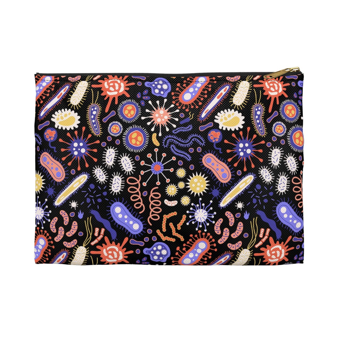 Science Pouch Biology Gift for Lab Tech, Bacteria Bag, Accessory Pouch ...