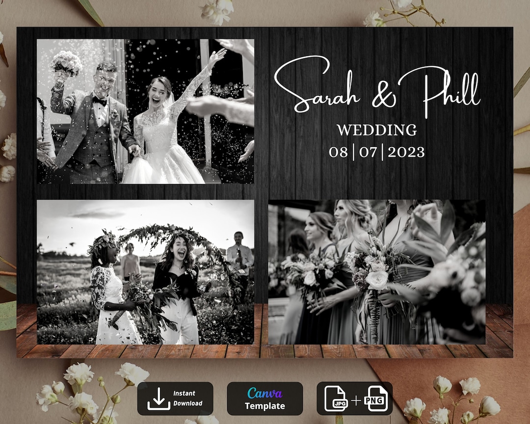 Minimalist Wedding Photobooth Template, Photobooth Template, 4x6 ...