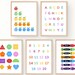 Printable Preschool Posters Numbers, Colors, Alphabet and Shapes - Etsy