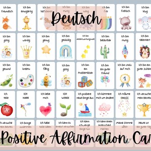 50 Kinder Positive Affirmation Karten, Affirmationskarten Für Kinder ...