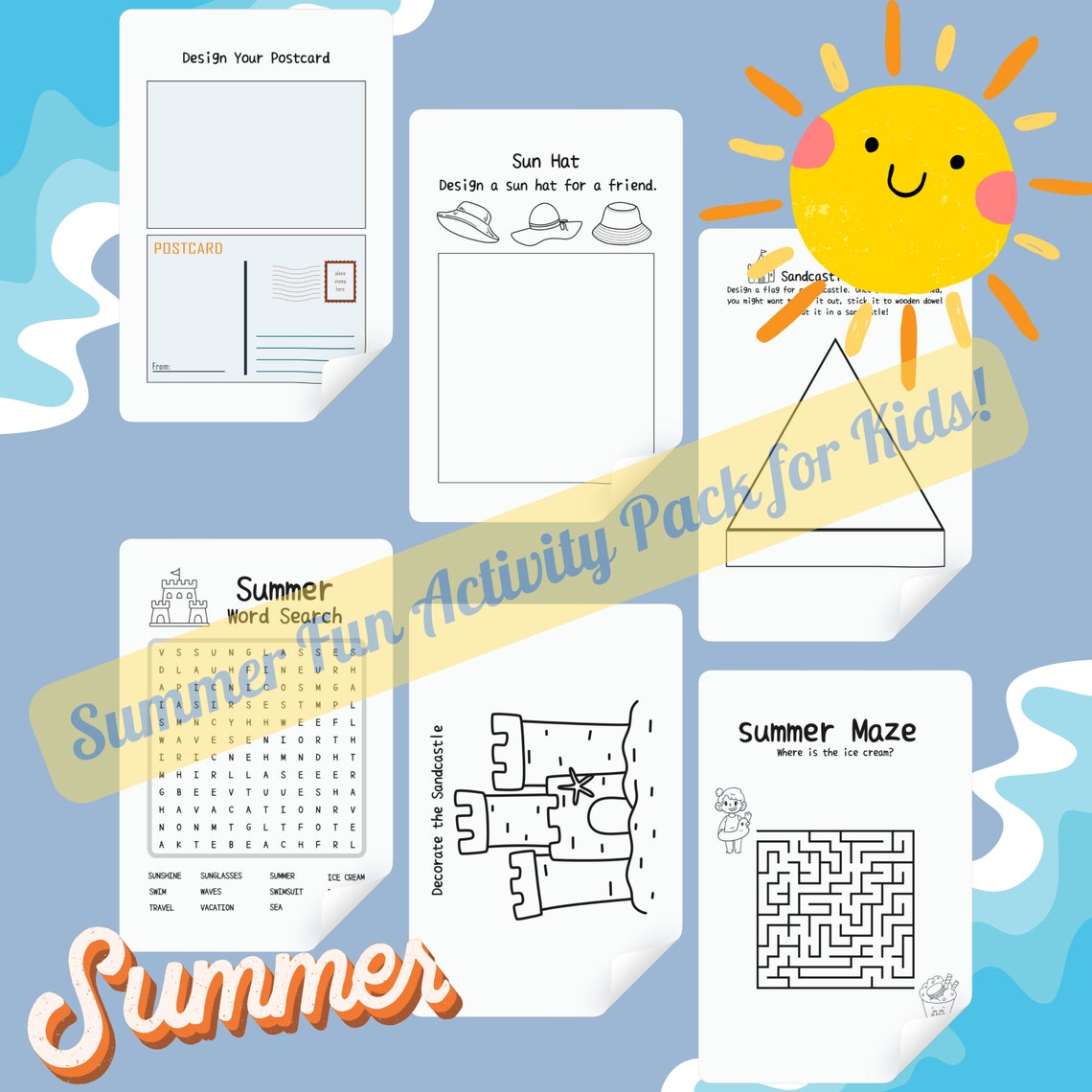 Summer Fun Activity Pack for Kids! - Etsy Canada