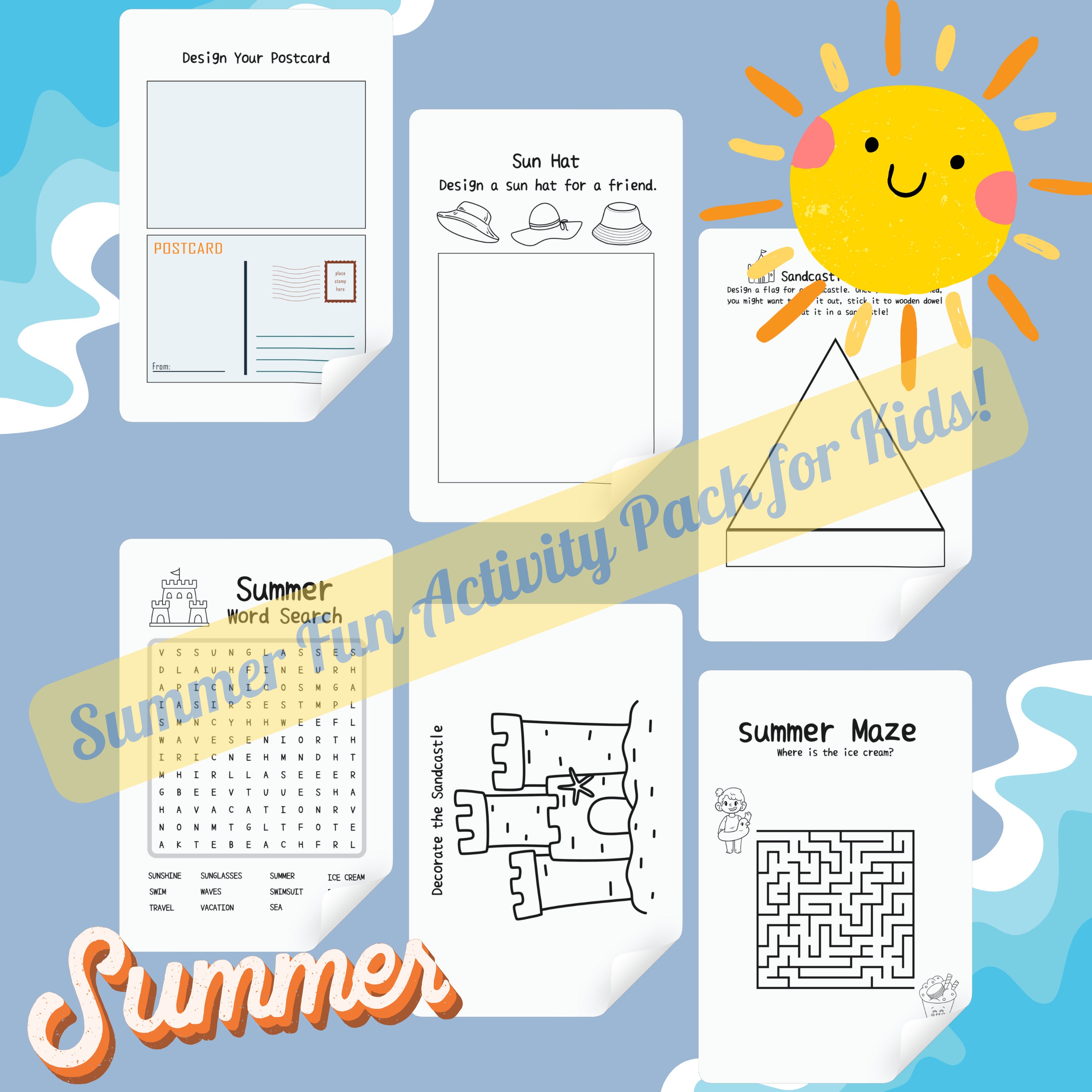 Summer Fun Activity Pack for Kids! - Etsy Canada