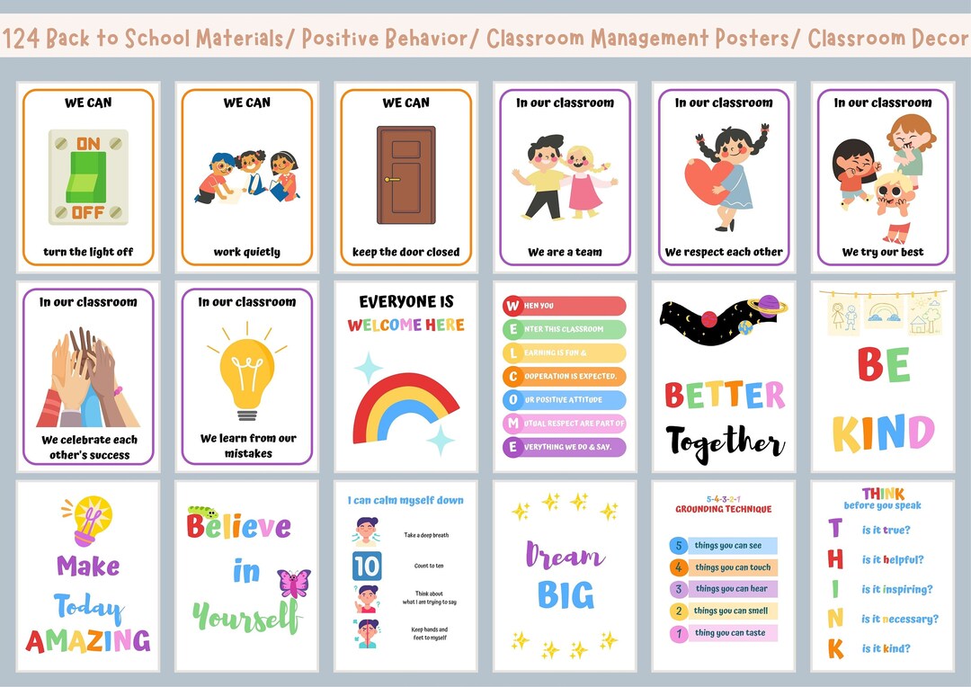 124 Back to School Materials, First Day of School - Etsy