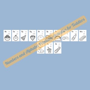 Numbers and Alphabet Printable Activities for Toddlers |tracing ...