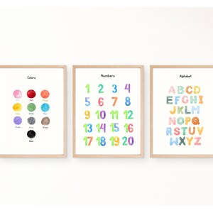 18 Educational Posters Set for Playroom Kids Toddlers - Etsy