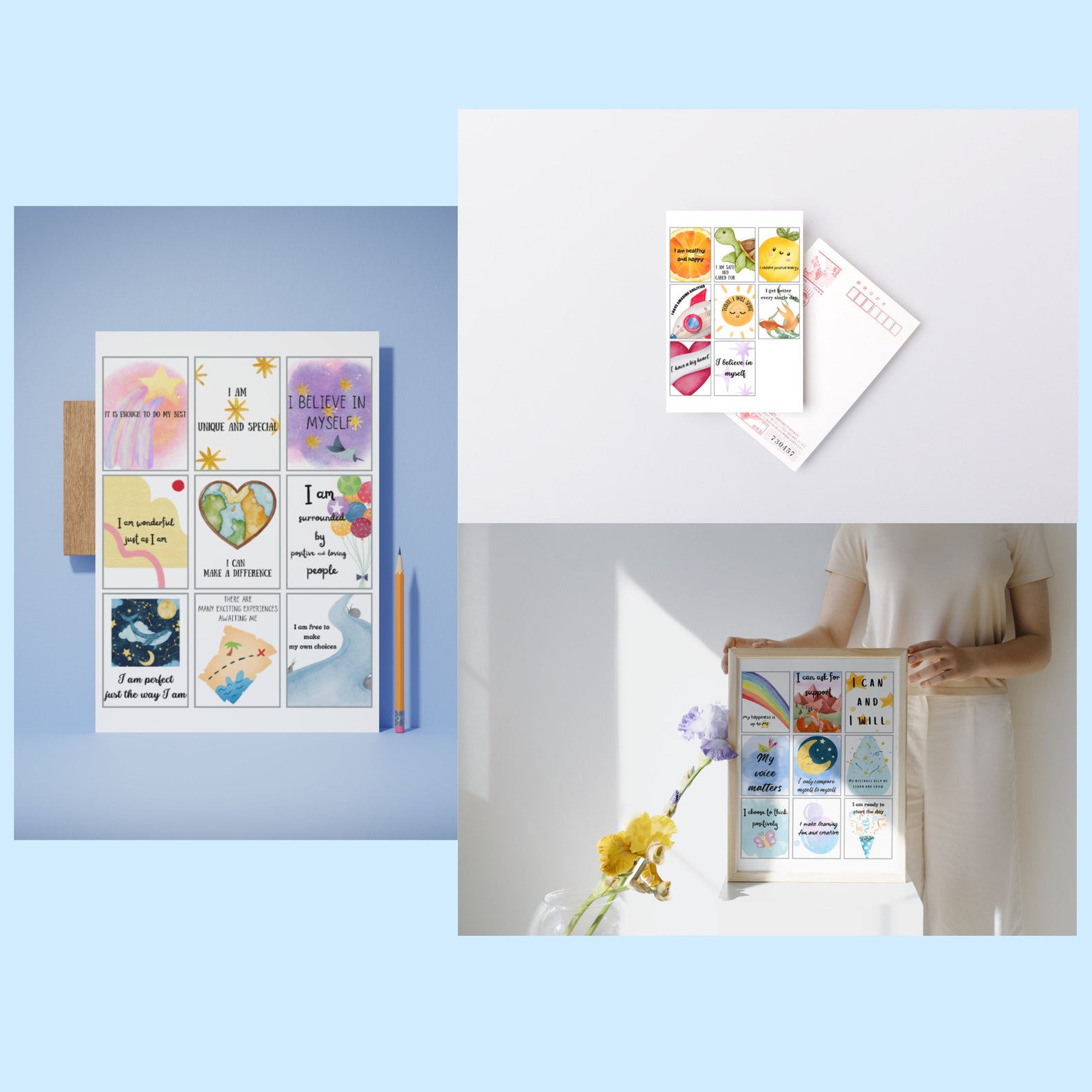 26 Kids Positive Affirmation Cards, Mindfulness Gift for Children to ...