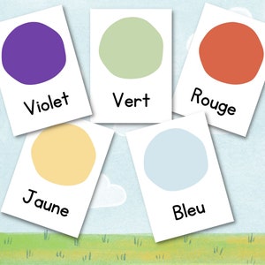 French Colors Flashcards | Les Couleurs - Etsy