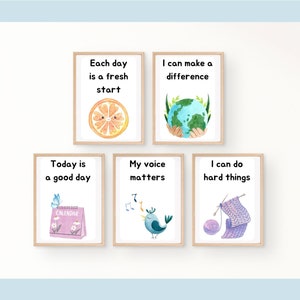 50 Kids Positive Affirmation Cards, Mindfulness Gift for Children to ...